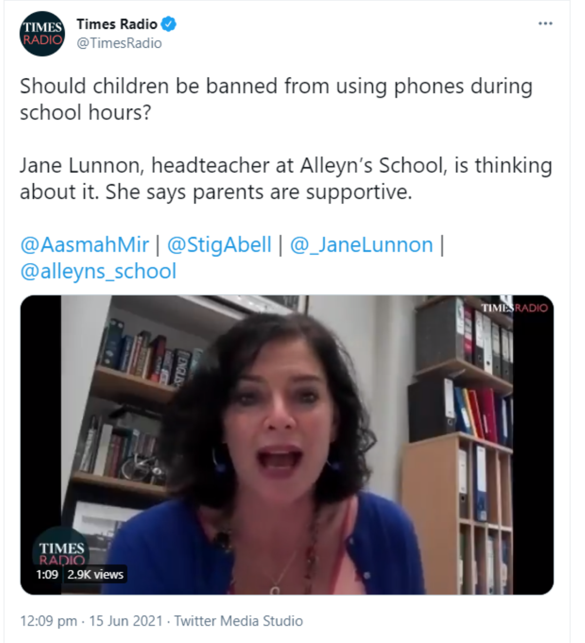 Times Radio: Jane Lunnon on Should Children Be Banned from Using Phones ...