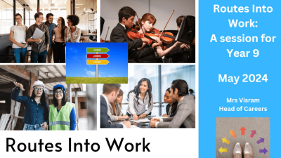 Year 9 Careers Talk - Routes into Work | News | Alleyn's School